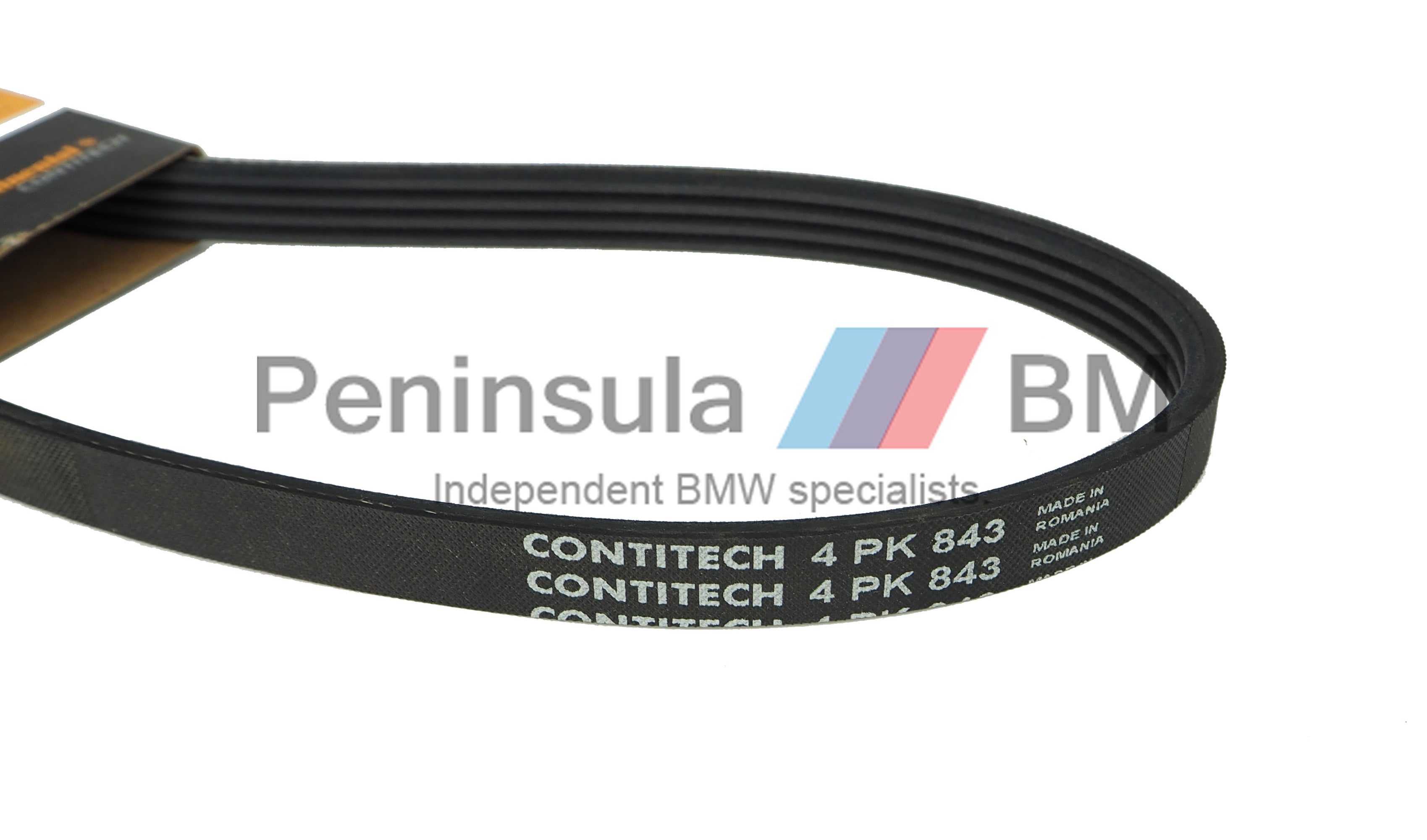 BMW Ribbed V-Belt 4PK843 Climate Compressor E60 E61 E65 E66 M54 112876 ...
